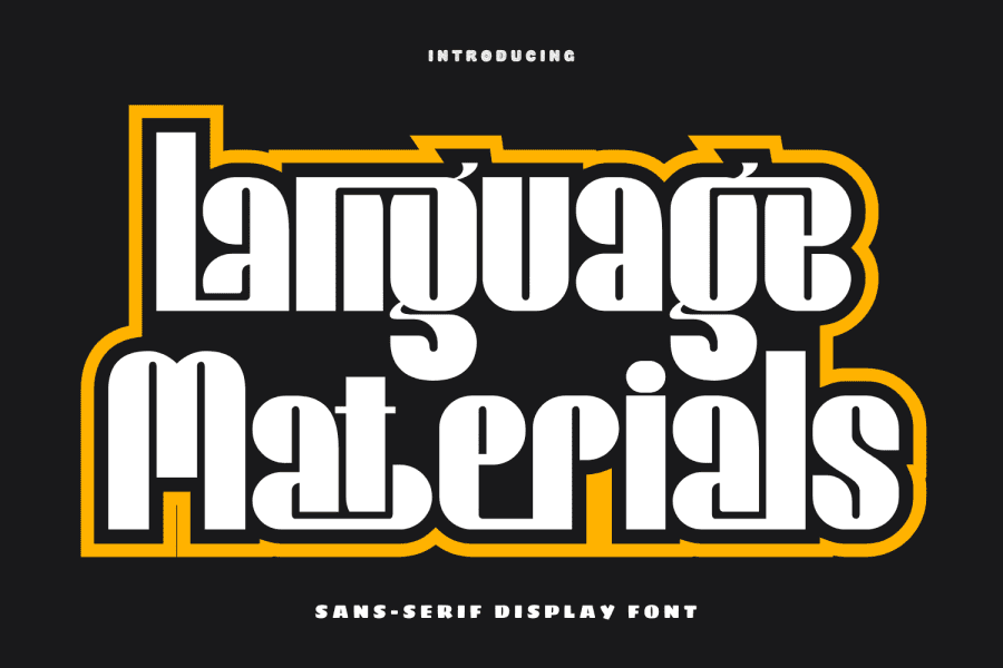 Language Materials Demo Font · 1001 Fonts