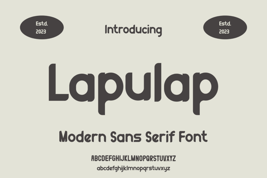 Lapulap Font · 1001 Fonts
