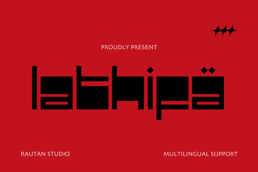 1 Free Arabic, Constructed, Sharp Font · 1001 Fonts