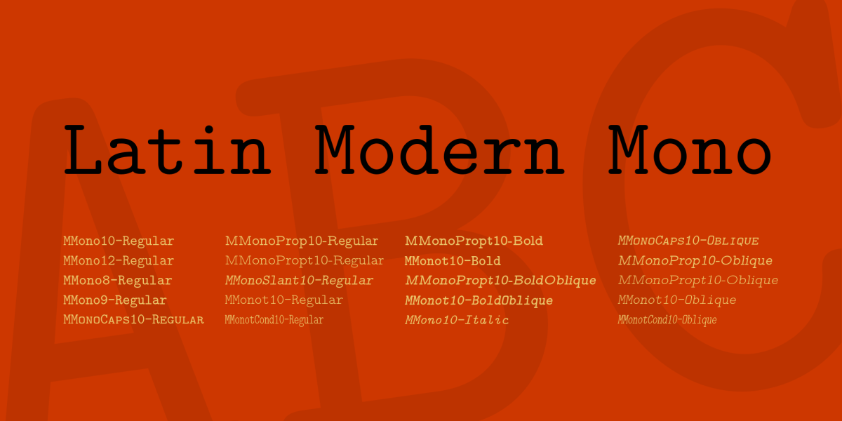 Latin Modern Mono Font Family · 1001 Fonts