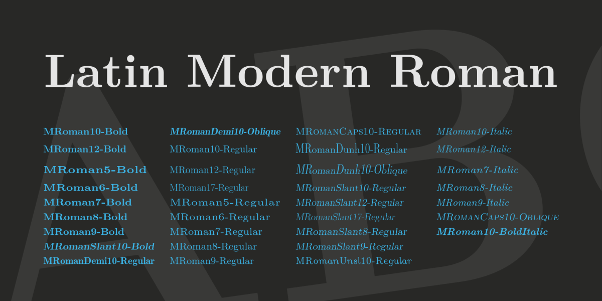 Latin Modern Roman Font Family · 1001 Fonts