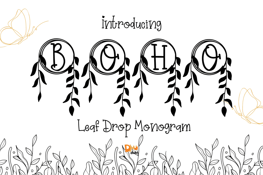 Leaf Drop Monogram Font · 1001 Fonts