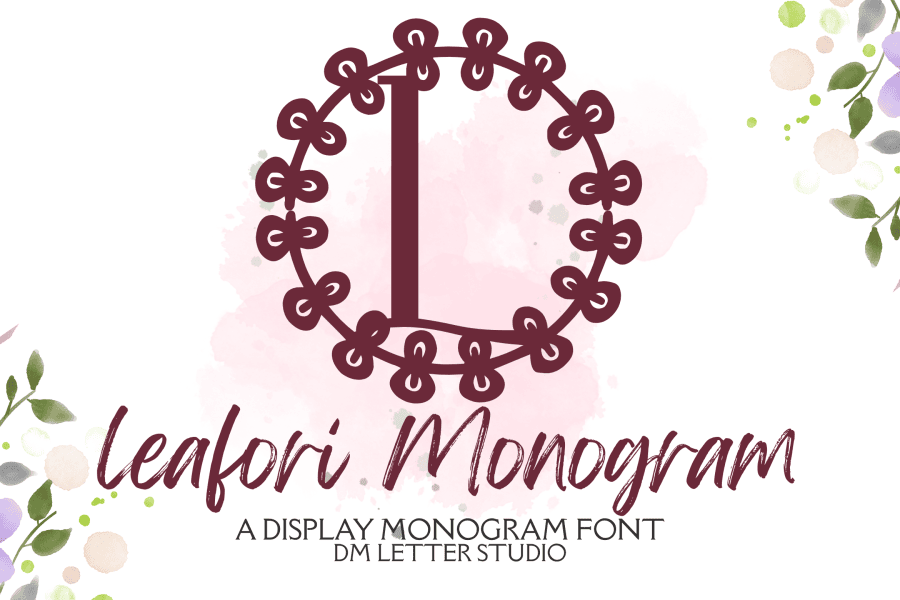 Leafori Monogram Font · 1001 Fonts