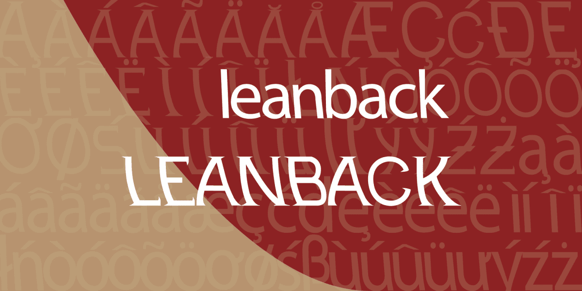 Leanback Font · 1001 Fonts