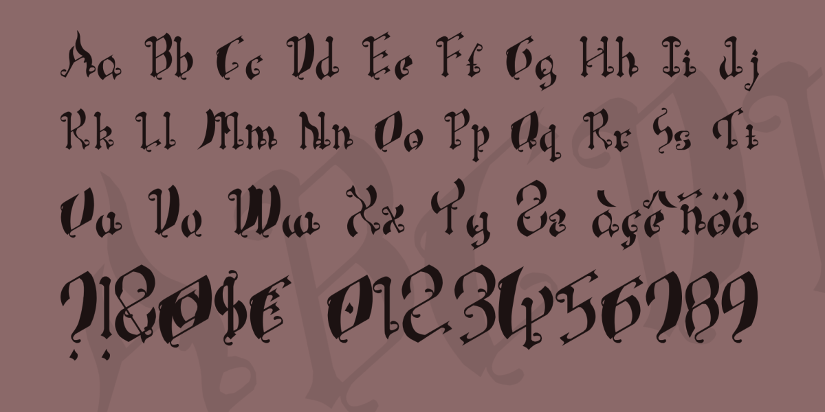 LeaningSimpleGothicFont Font · 1001 Fonts