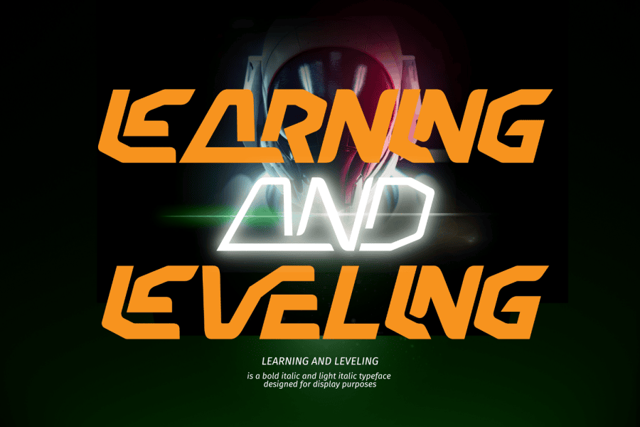 Learning and Leveling Demo Font · 1001 Fonts