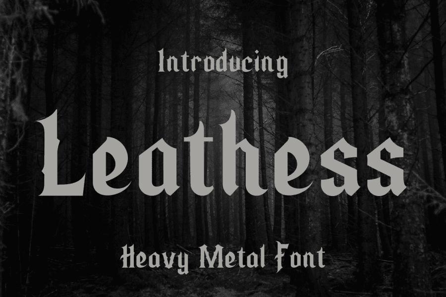 Leathess Font Family · 1001 Fonts