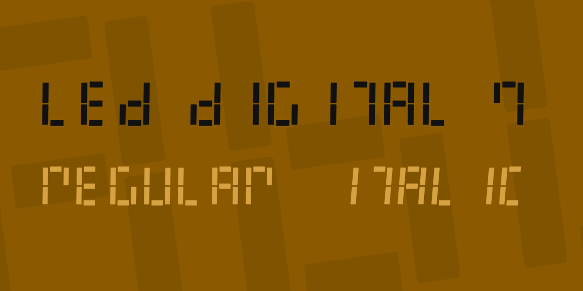LED Digital 7 Font Family · 1001 Fonts