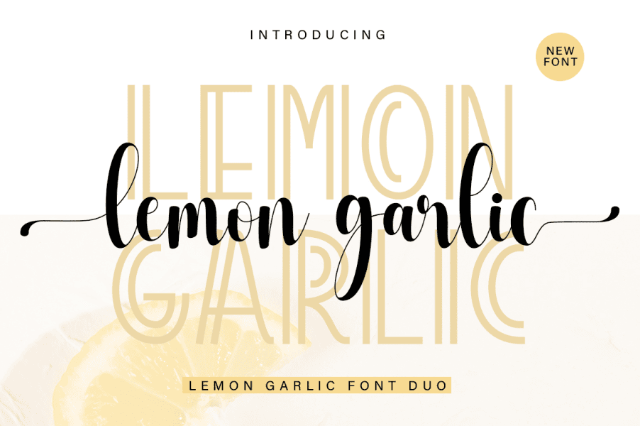 LEMON GARLIC Font · 1001 Fonts