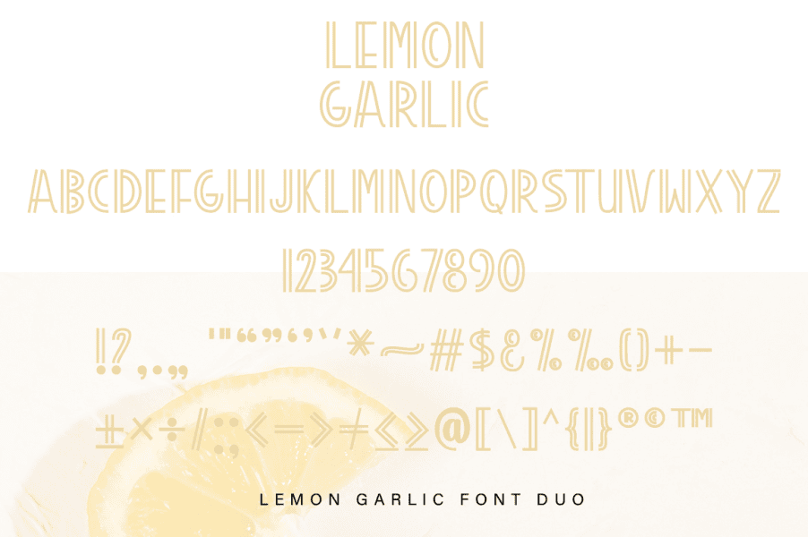 LEMON GARLIC Font · 1001 Fonts