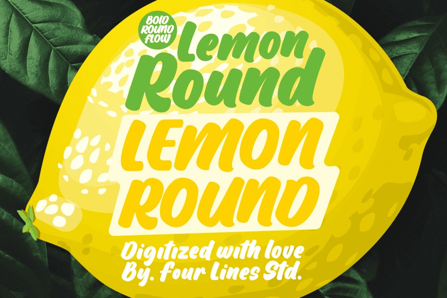 Lemon Round Font · 1001 Fonts