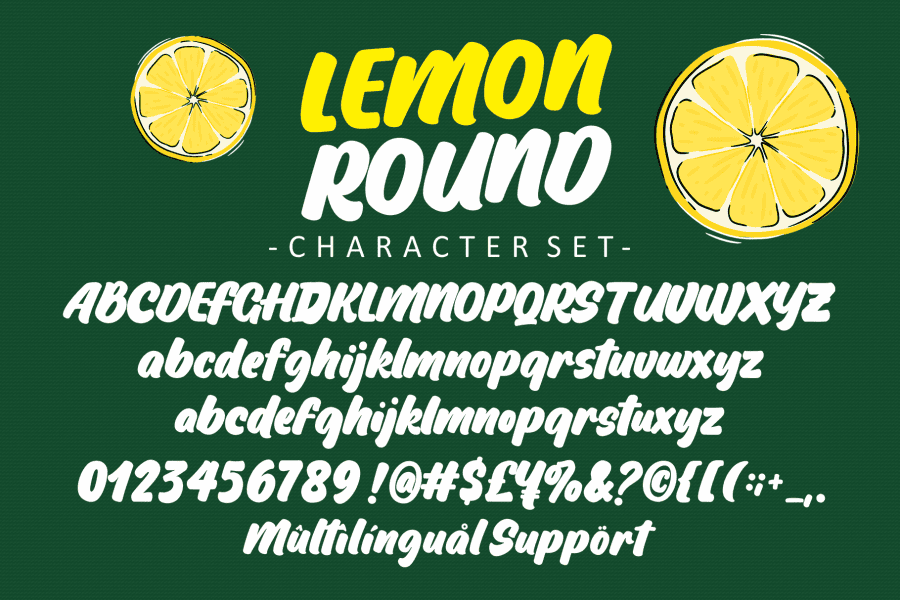 Lemon Round Font · 1001 Fonts