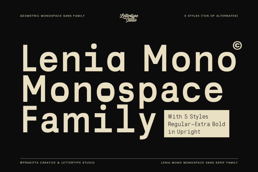 Lenia Mono DEMO Font · 1001 Fonts