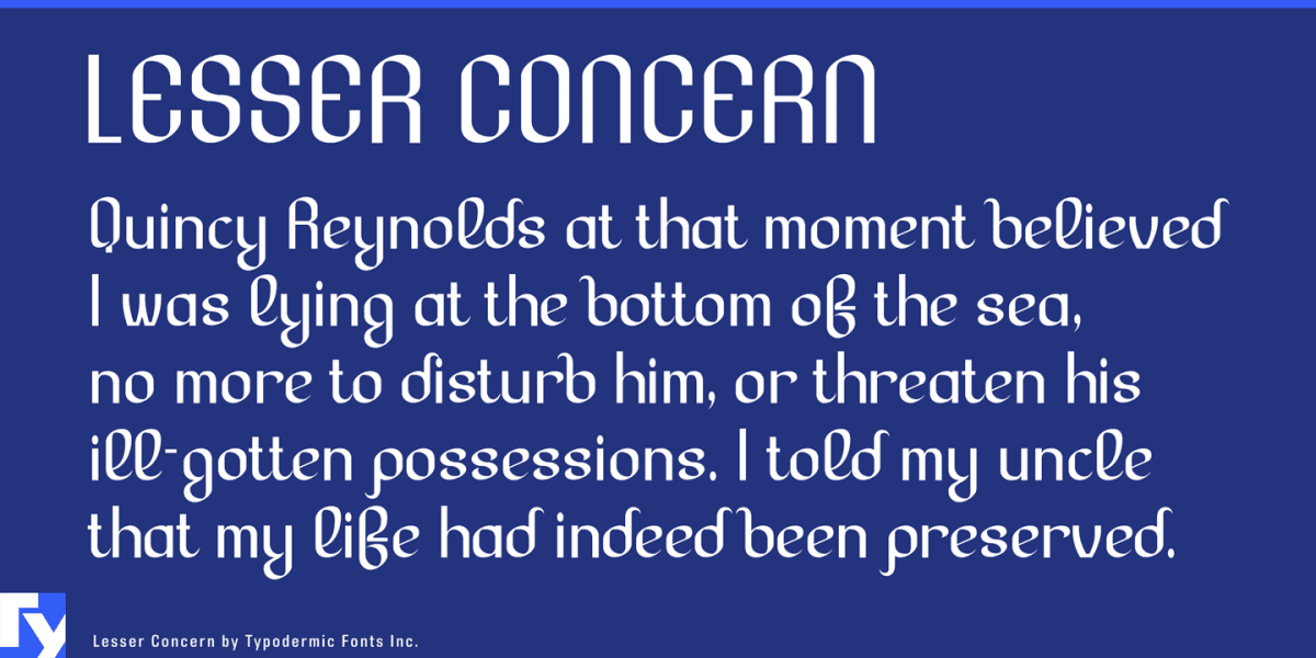 Lesser Concern Font Family · 1001 Fonts