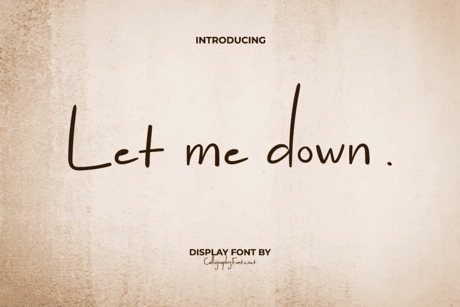 Let Me Down Demo Font · 1001 Fonts