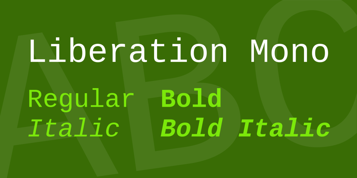 Liberation Mono Font Family · 1001 Fonts