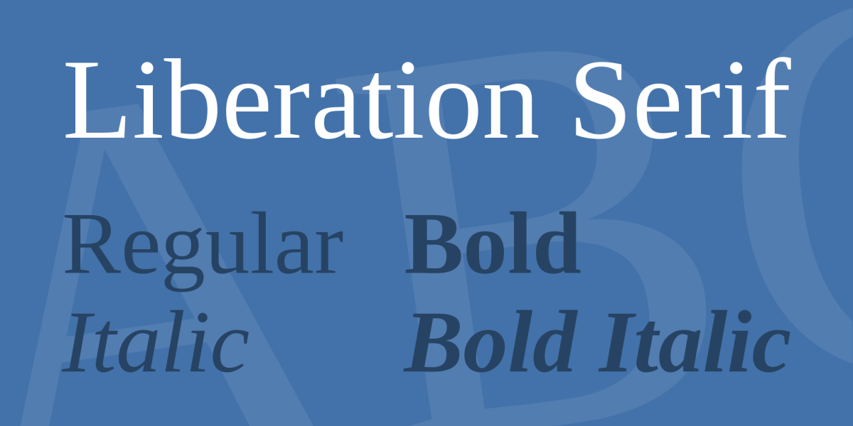 Liberation Serif Font Family · 1001 Fonts