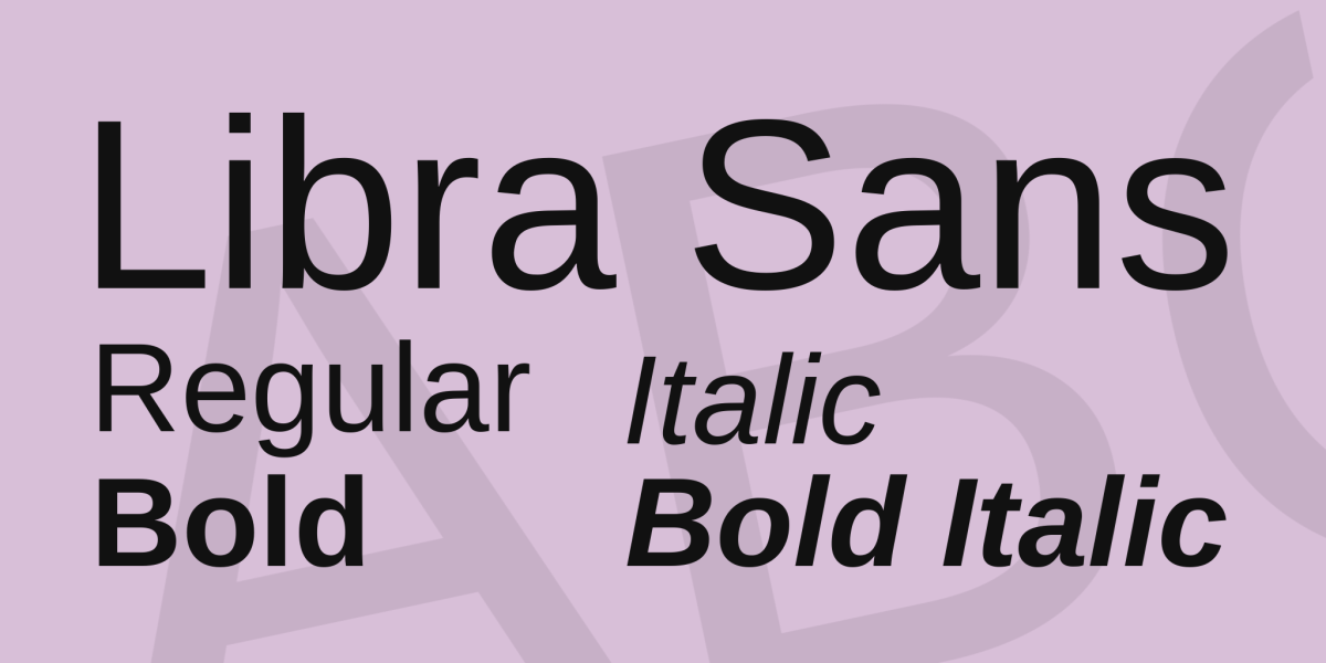 Libra Sans Font Family · 1001 Fonts
