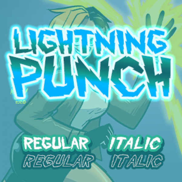 Lightning Punch PG Font Family · 1001 Fonts