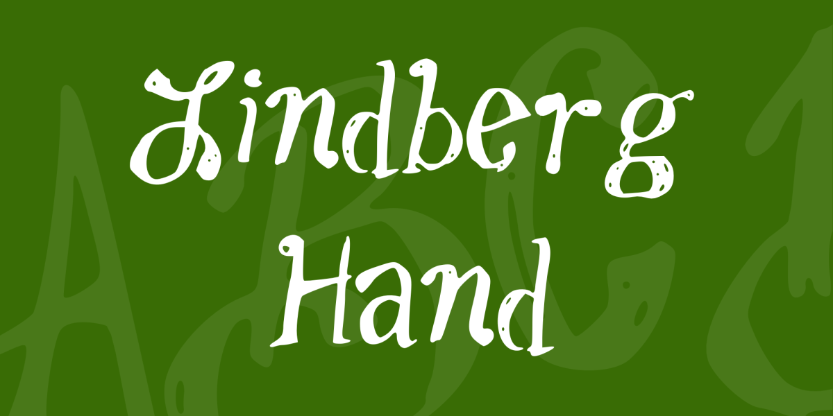 Lindberg Hand Font · 1001 Fonts