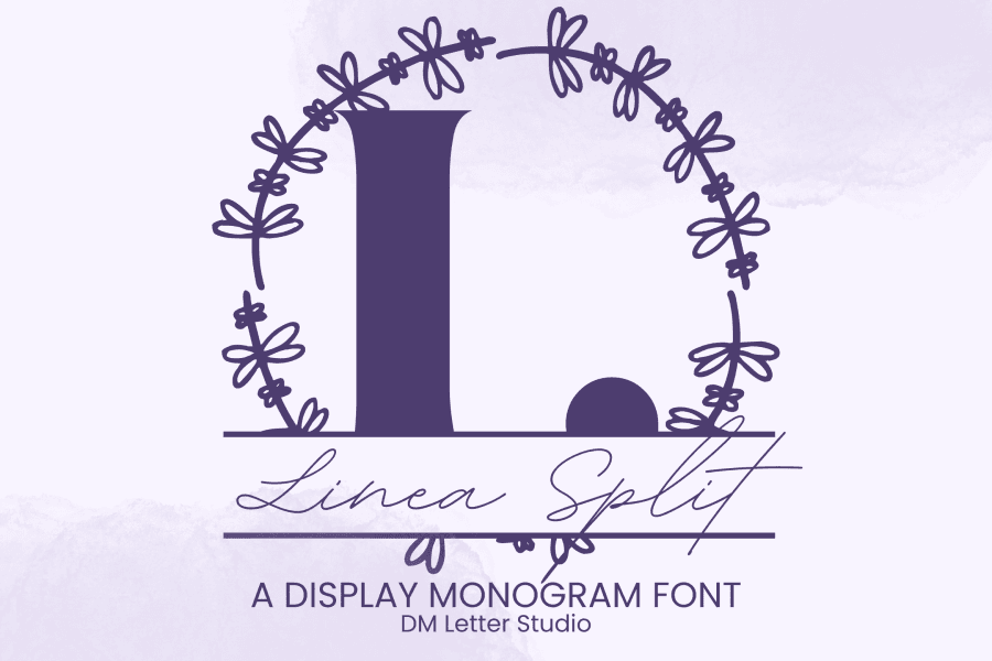 6 Free Elegant, Personalized Name Split, Refined Split Monogram Fonts ...