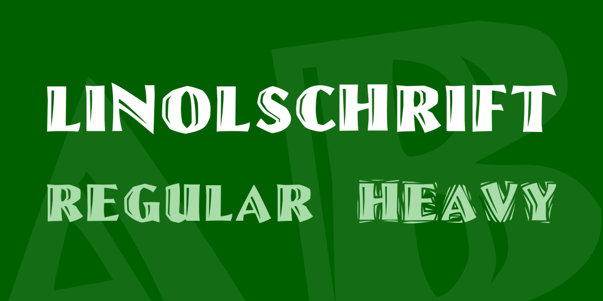 Linolschrift Font Family · 1001 Fonts
