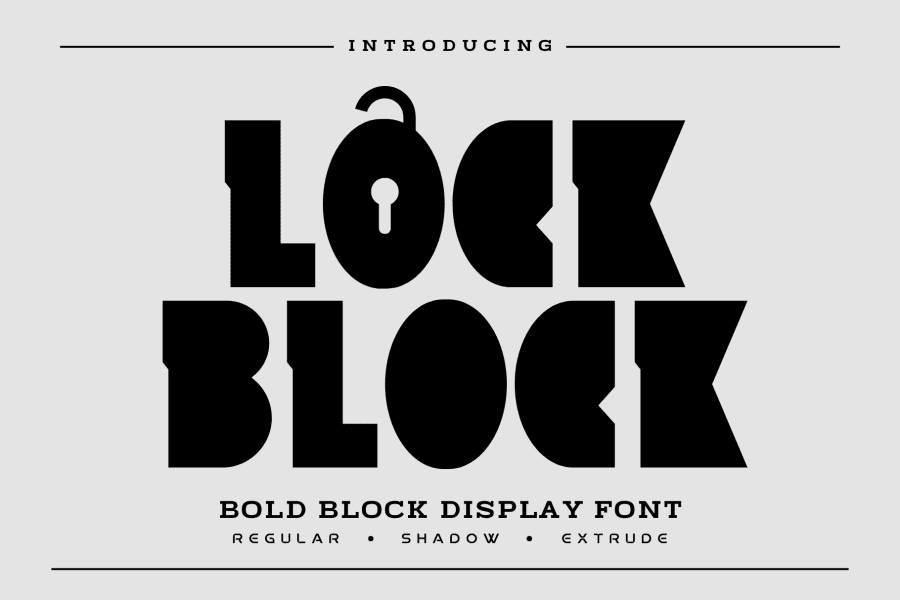 Lock Block Font Family · 1001 Fonts