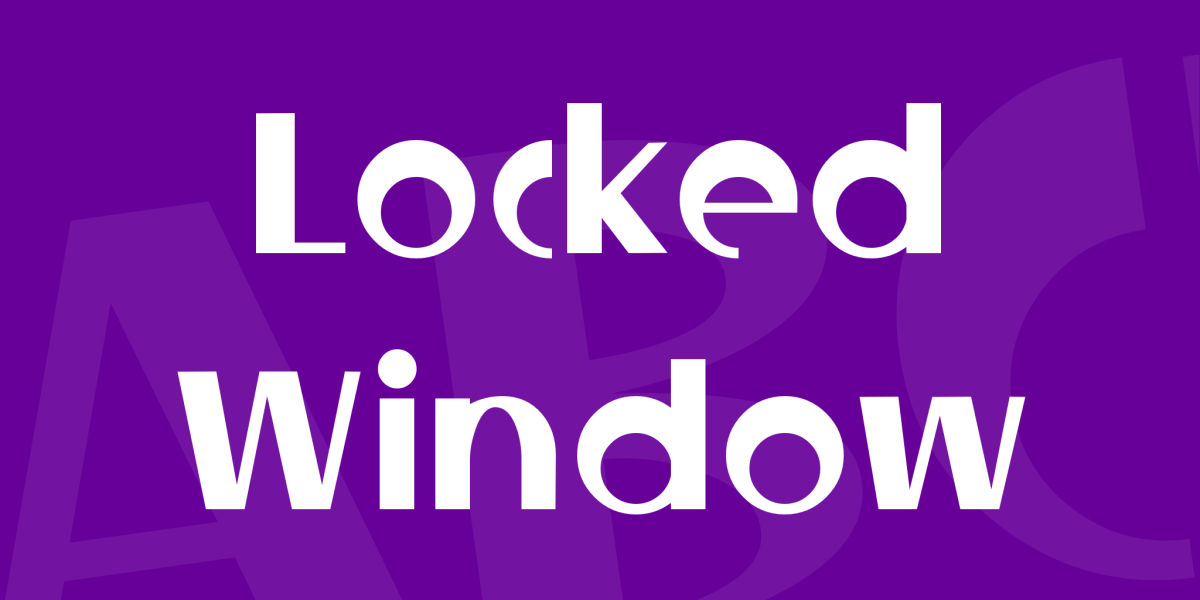Locked Window Font · 1001 Fonts