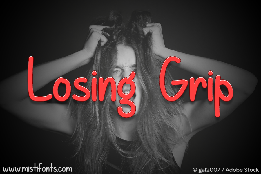 Losing Grip Font · 1001 Fonts