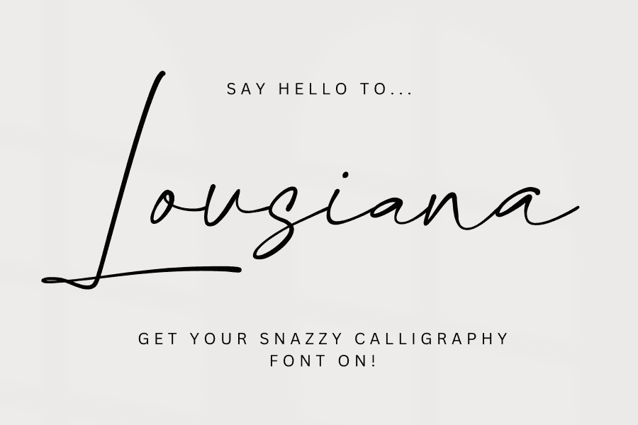 Lousiana Font · 1001 Fonts