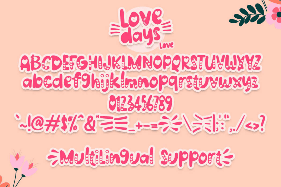 Love Days Love Font · 1001 Fonts