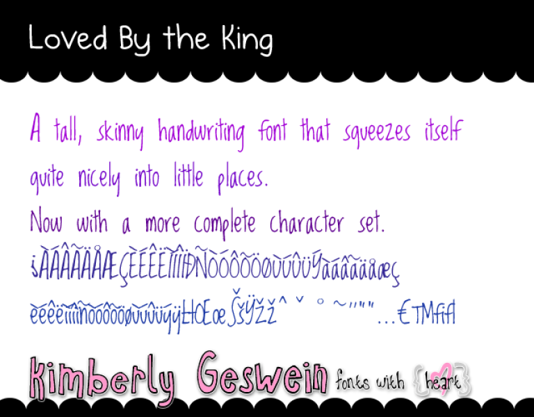 Loved by the King Font · 1001 Fonts