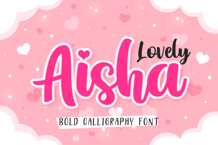 Lovely Aisha Font · 1001 Fonts