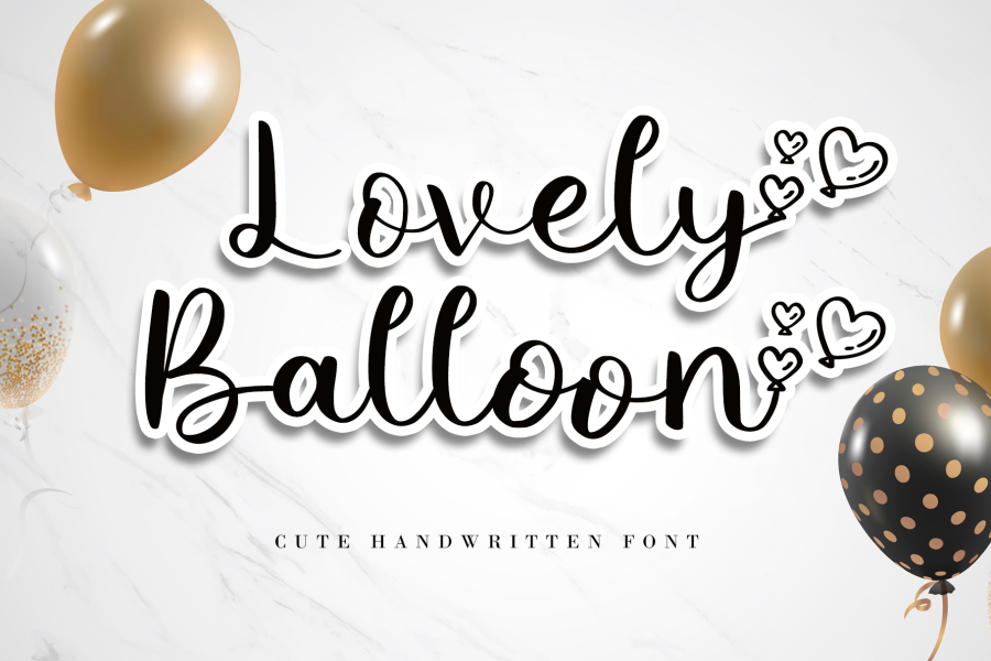 Lovely Balloon Font · 1001 Fonts
