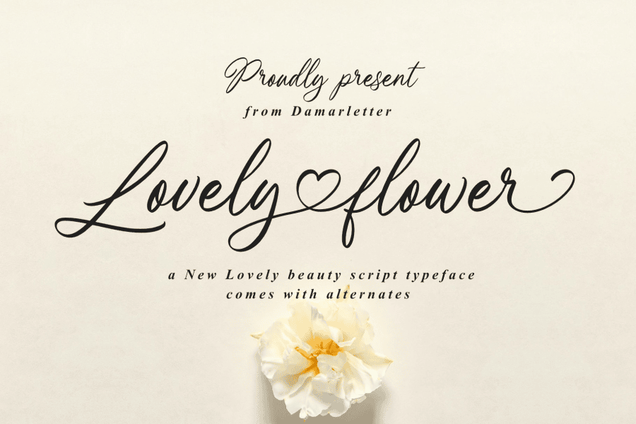 Lovely flower Font · 1001 Fonts