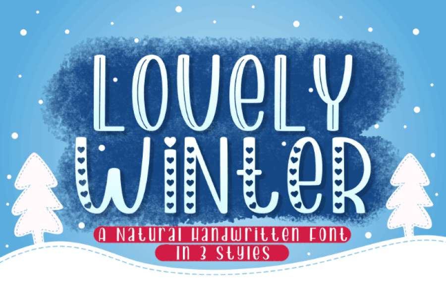 Lovely Winter Font Family · 1001 Fonts
