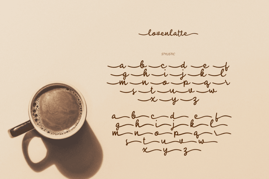 Loven Latte Font · 1001 Fonts