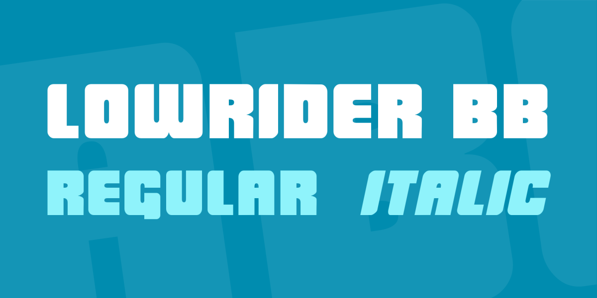 LowRider BB Font Family · 1001 Fonts