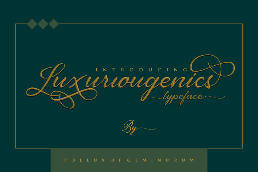 Luxuriougenics Font · 1001 Fonts