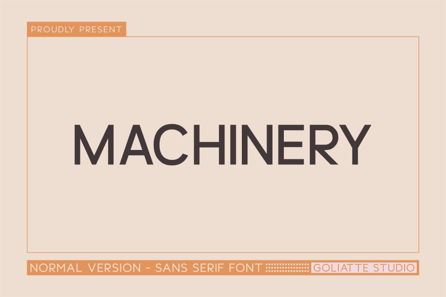 Machinery Font · 1001 Fonts