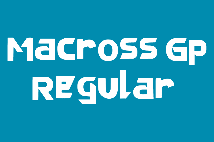 Macross Gp Font · 1001 Fonts