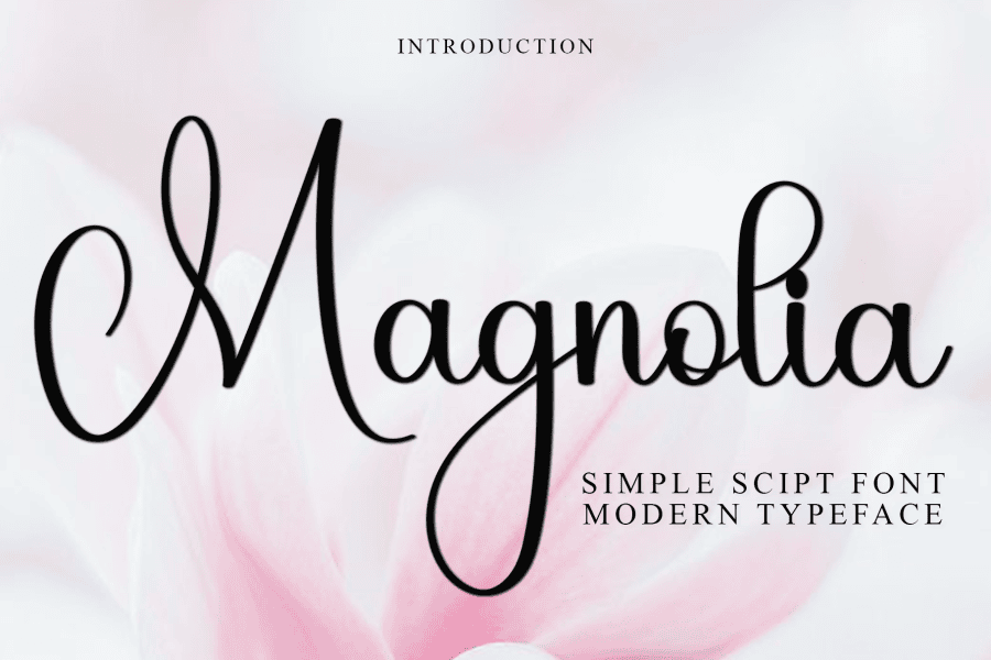 Magnolia Flower Font · 1001 Fonts