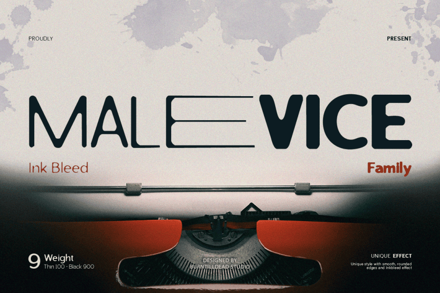 Malevice Inkbleed Font Family · 1001 Fonts