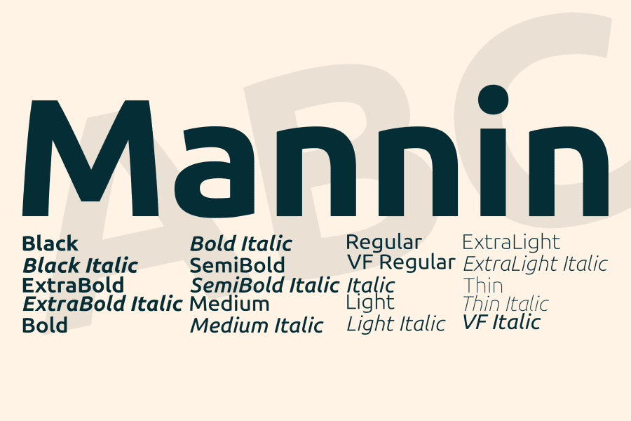Mannin Font Family · 1001 Fonts