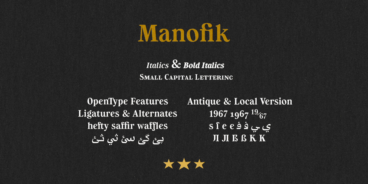 Manofik PERSONAL USE ONLY Font Family · 1001 Fonts