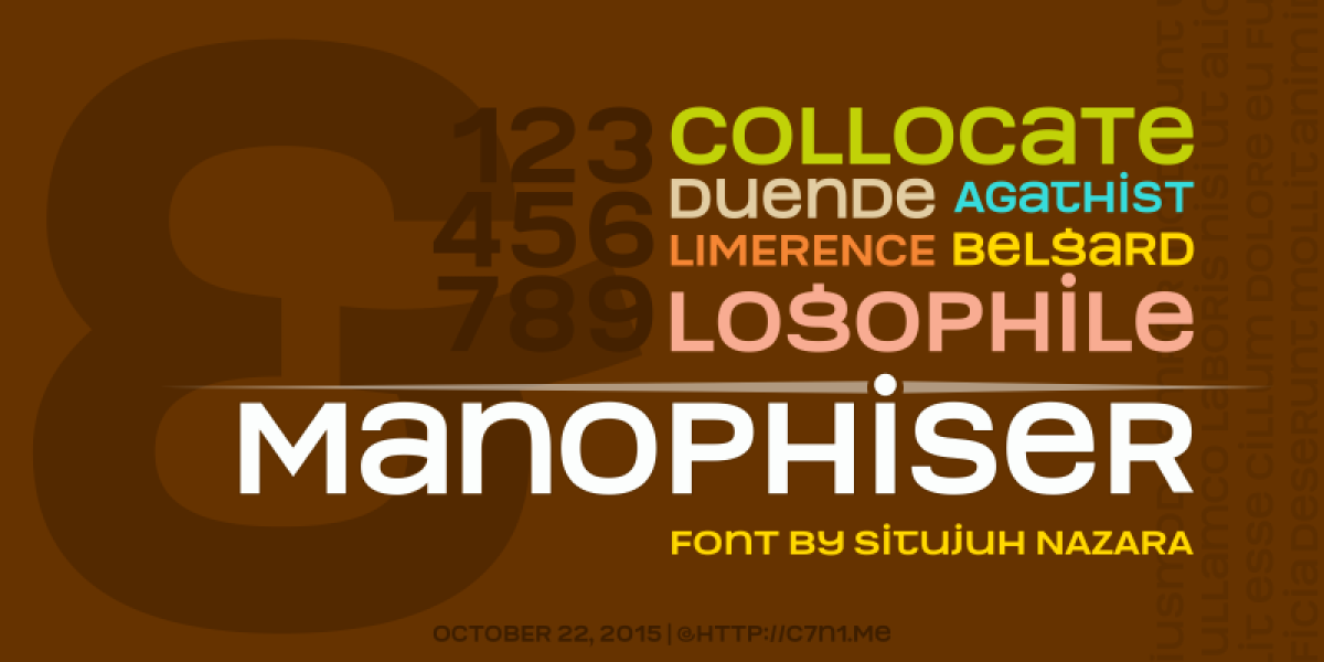Manophiser Font · 1001 Fonts