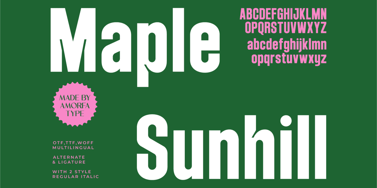 Maple Sunhill Font · 1001 Fonts