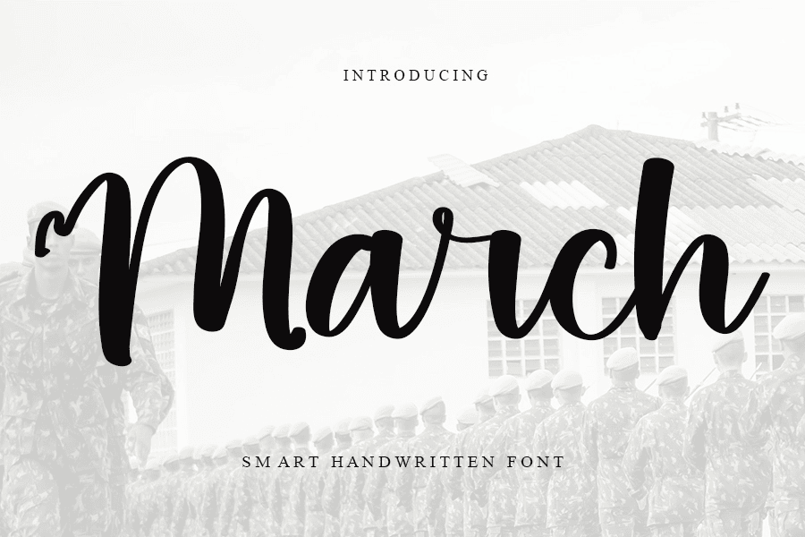 March Font · 1001 Fonts