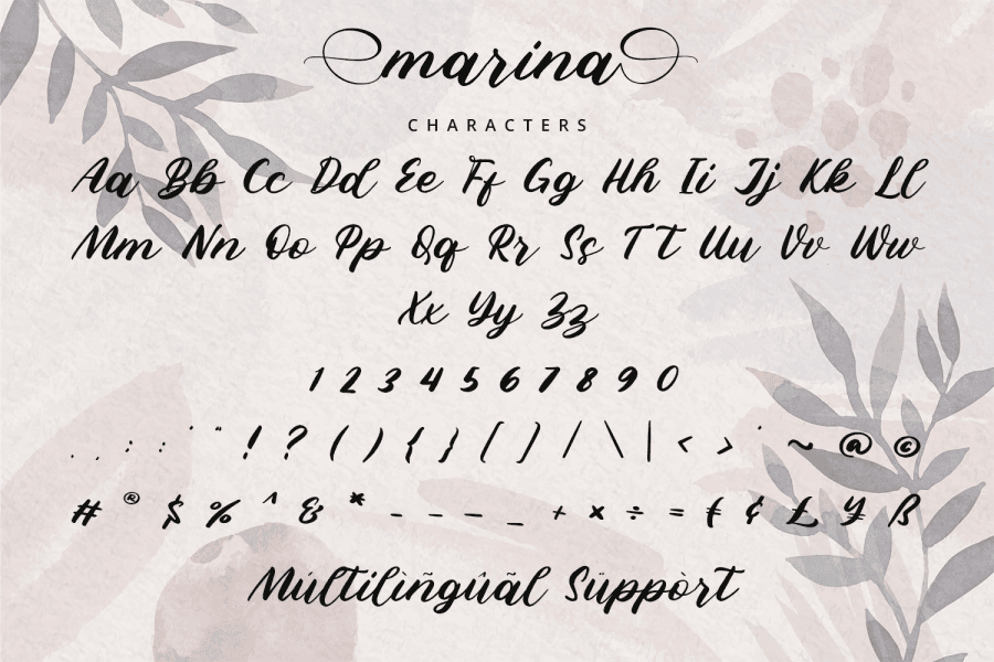 Marina Font · 1001 Fonts