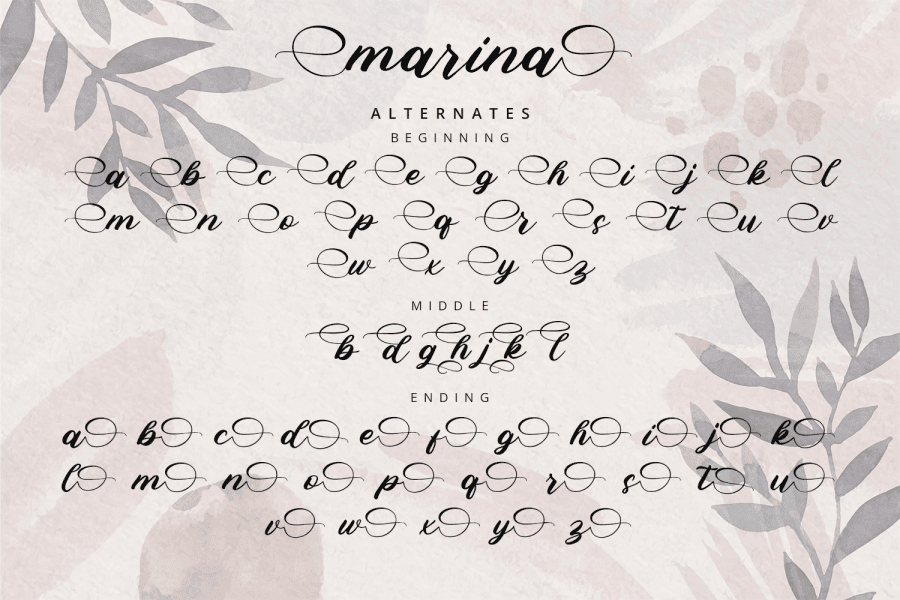 Marina Font · 1001 Fonts